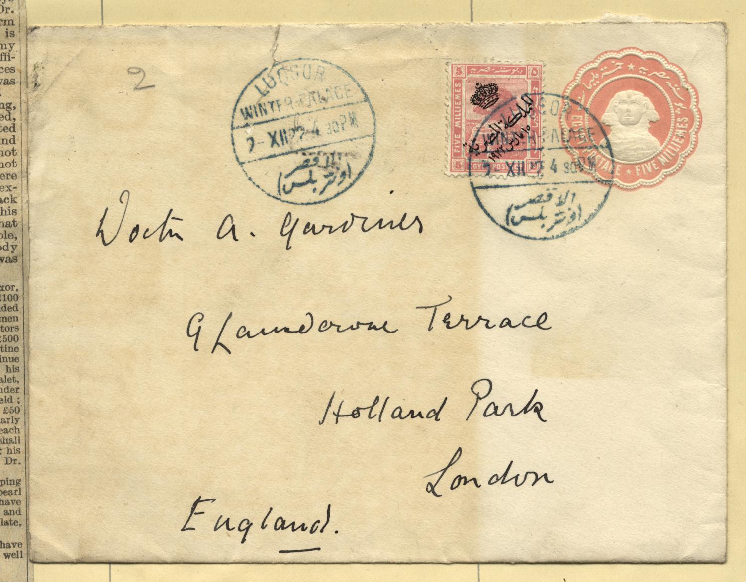 Correspondence | Tutankhamun Spatial Archive